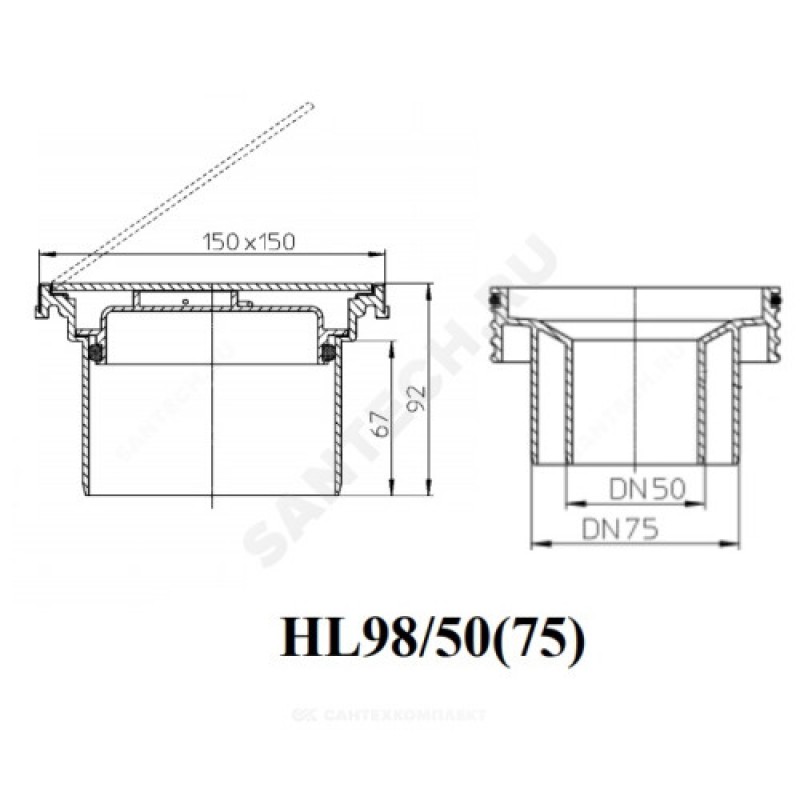 Ревизия-прочистка PP-B коричневая Дн 110 б/нап для НПВХ и PP-H HL HL98 ...